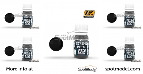 AK Interactive AK471: Xtreme metal paint Black base 1 x 30ml (ref. AK ...
