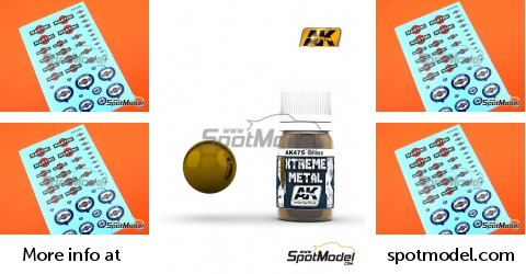 AK Interactive AK475: Xtreme metal paint Brass 1 x 30ml (ref. AK-475 ...