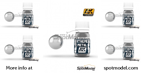 AK Interactive AK478: Xtreme metal paint White aluminium 1 x 30ml (ref ...