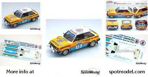 Arena Modelli ARETK43: Marking / livery 1/43 scale - Talbot Sunbeam ...