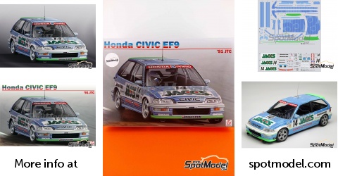 Beemax Model Kits BX24030: Car scale model kit 1/24 scale - Honda Civic ...