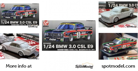 Beemax Model Kits BX24066: Car scale model kit 1/24 scale - BMW 3.0 CSL ...