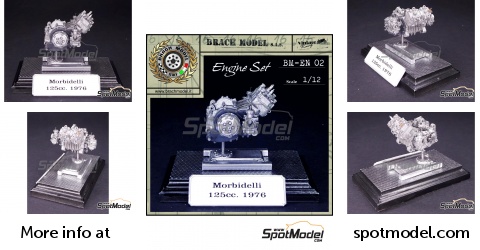 Brach Model BM-EN02: Engine 1/12 scale - Morbidelli 125cc 1976 (ref. BM ...