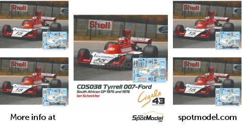 Cigale 43 Modelcraft CDS038: Marking / livery 1/43 scale - Tyrrell Ford ...