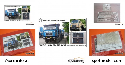 Czech Truck Model CTM010: Detail up set 1/24 scale - MAN F8 / ÖAF (Late ...
