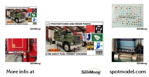 Czech Truck Model CTM24217: Logotypes 1/24 scale - Fuel permit stickers ...