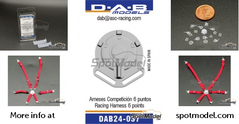 D.A.B. Models DAB24-037: Seatbelts 1/24 scale - Racing harness 6 points ...