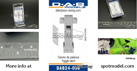 D.A.B. Models DAB24-038: Bonnet pins 1/24 scale - Toggle latch - for ...