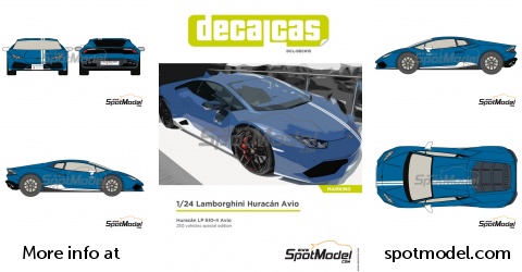 Decalcas DCL-DEC015: Marking / livery 1/24 scale - Lamborghini Huracán ...