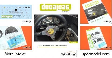 Decalcas DCL-DEC060: Decals 1/12 scale - Brabham Ford BT44B - for ...