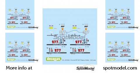 Decalcas DCL-DEC960: Marking / livery 1/43 scale - Porsche 911T #277 ...