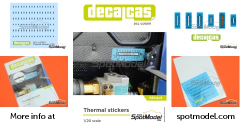 Decalcas DCL-LOG011: Logotypes 1/20 scale - Thermal stickers (ref. DCL ...