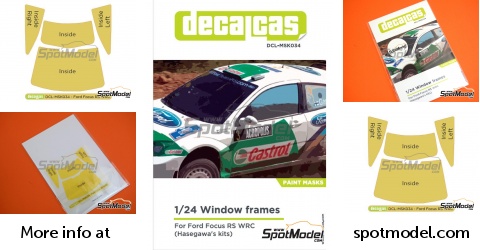 Decalcas DCL-MSK034: Window frame pre-cut paint masks 1/24 scale - Ford ...