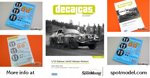 Decalcas DCL-OLD007: Marking / livery 1/12 scale - Datsun 240Z ...