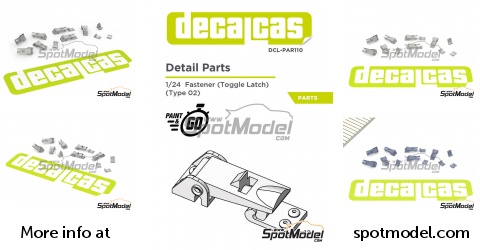 Decalcas DCL-PAR110: Bonnet pins 1/24 scale - Toggle Latch Type 02 - 12 ...