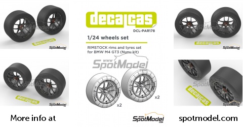 Decalcas DCL-PAR178: Rims and tyres set 1/24 scale - Rimstock rims for ...