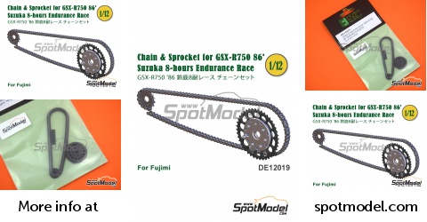Fat Frog Models DE12019: Chain set 1/12 scale - Yoshimura Suzuki GSX ...