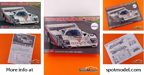 Hasegawa 20698: Car scale model kit 1/24 scale - Porsche 962C Kremer Racing Team sponsored by ...