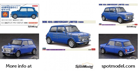 Hasegawa 20765: Car scale model kit 1/24 scale - Mini Cooper 40th ...
