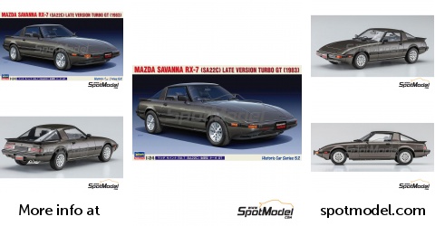 Hasegawa 21152: Car scale model kit 1/24 scale - Mazda Savanna RX-7 SA22C Turbo GT 1983 (ref ...
