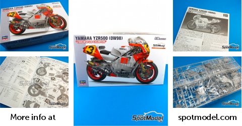 Hasegawa 21503: Motorbike scale model kit 1/12 scale - Yamaha YZR500 OW98 Yamaha-Agostini Team ...