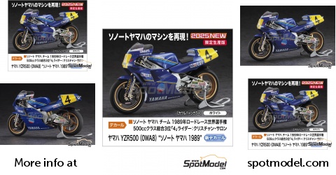 Hasegawa 21768: Motorbike scale model kit 1/12 scale - Yamaha YZR500 0WA8 Sonauto Team #4 ...