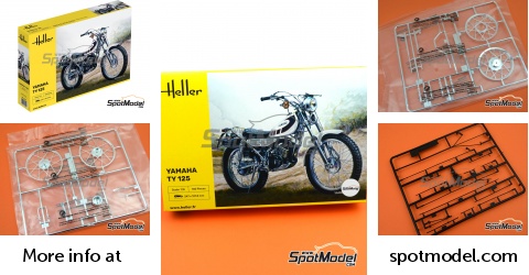Heller 80902: Motorbike scale model kit 1/8 scale - Yamaha 125 TY (ref ...