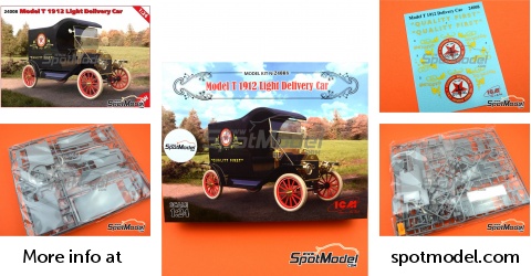 ICM 24008: Car scale model kit 1/24 scale - Ford Model T Light Delivery ...