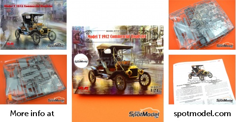 ICM 24016: Car scale model kit 1/24 scale - Ford Model T Commercial ...