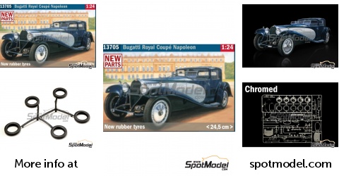 Italeri 13705: Car scale model kit 1/24 scale - Bugatti Royale Coupe ...