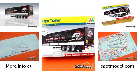 Italeri 3885: Trailer scale model kit 1/24 scale - Cargo trailer (ref ...
