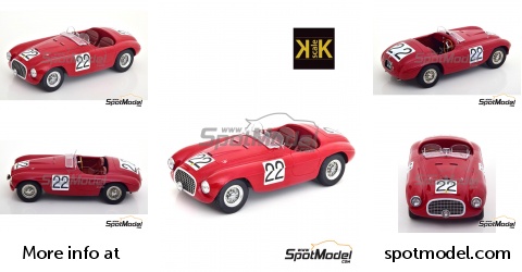 KK Scale KKDC180913: Diecast model car 1/18 scale - Ferrari 166 MM #22 ...