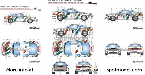 LB Production LB24036: Marking / livery 1/24 scale - Toyota Celica ...