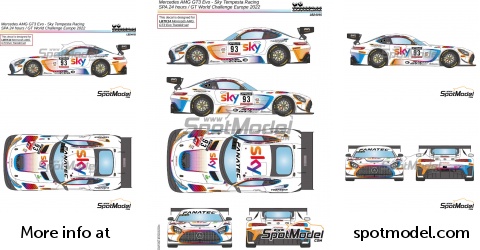 LB Production LB24093: Marking / livery 1/24 scale - Mercedes Benz AMG ...