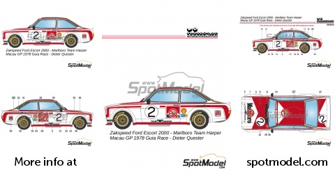 LB Production LB24100: Marking / livery 1/24 scale - Ford Escort MK II ...