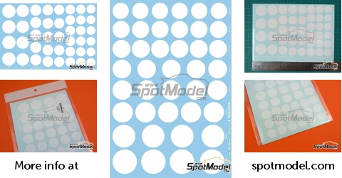 LB Production LBRD-L: Decals 1/24 scale - White Round - Large size (ref ...