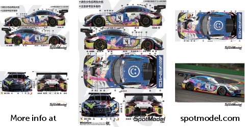 Miniature CS030: Marking / livery 1/24 scale - Mercedes AMG GT3 Black ...