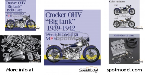 Model Factory Hiro K836: Motorbike scale model kit 1/9 scale - Crocker ...