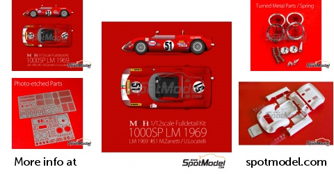 Model Factory Hiro K837: Car scale model kit 1/12 scale - Abarth 1000SP ...