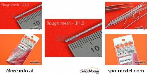 Model Factory Hiro P1168: Pipe - Rough mesh pipes 1 mm - 5 units (ref ...