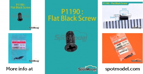 Model Factory Hiro P1190: Fasteners - Flat black micro-screw - 30 units ...