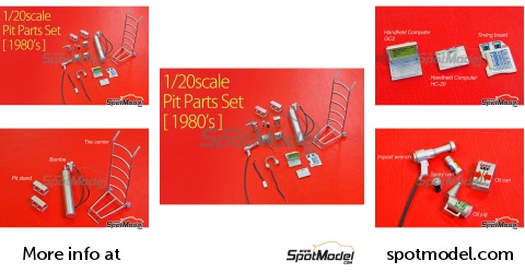 Model Factory Hiro P1226: Detail 1/20 scale - Pit Parts Set (1980's ...