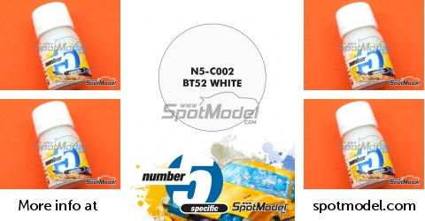 Number Five N5-C002: Paint for airbrush BT52 White 1 x 30ml for Beemax ...