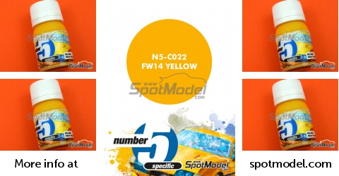Number Five N5-C022: Paint for airbrush FW14 Yellow 1 x 30ml for Fujimi ...
