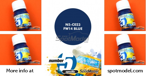 Number Five N5-C023: Paint for airbrush FW14 Blue 1 x 30ml for Fujimi ...