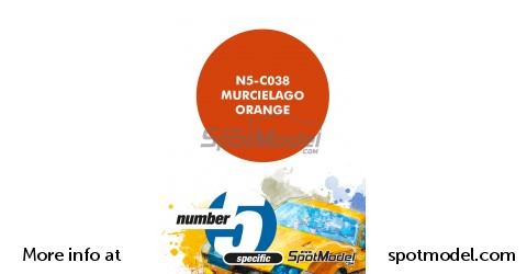 Number Five N5-C038: Paint for airbrush Murcielago Orange 1 x 30ml for ...