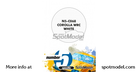 Number Five N5-C068: Paint for airbrush Corolla WRC White 1 x 30ml for ...