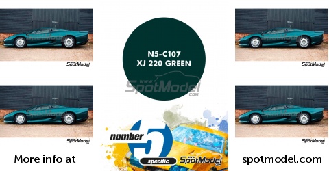 Number Five N5-C107: Paint for airbrush XJ220 Green 1 x 30ml for ...