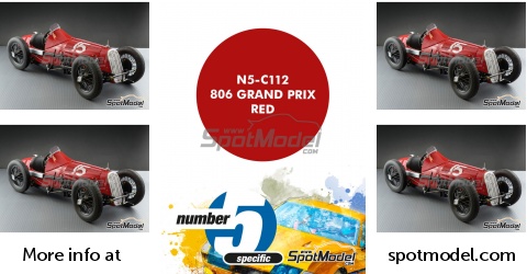 Number Five N5-C112: Paint for airbrush 806 Grand Prix Red 1 x 30ml for ...