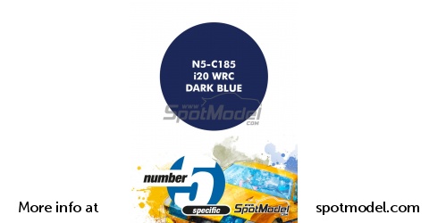 Number Five N5-C185: Paint for airbrush i20 WRC Dark Blue 1 x 30ml for ...